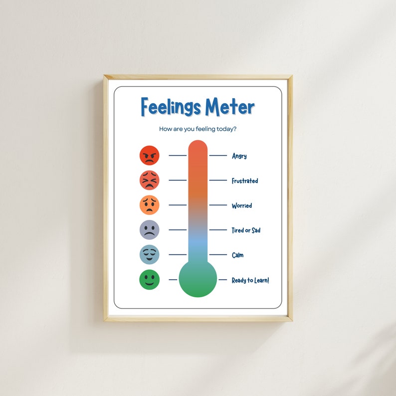 Feelings Thermometer, Coping Skills, Feelings Scale Chart, Self ...
