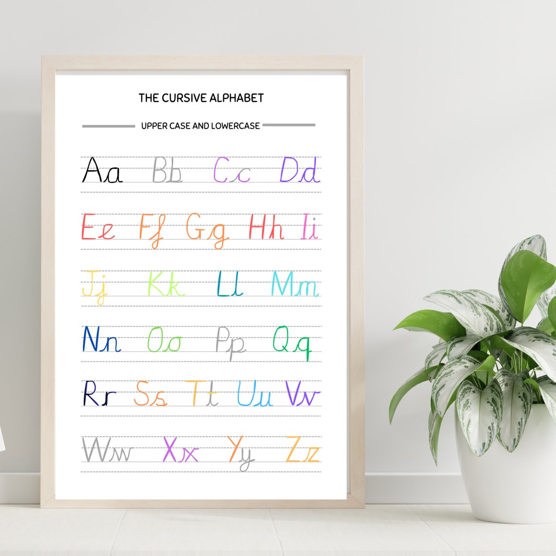 CURSIVE Handwriting ALPHABET POSTERS, Printable Classroom Decor ...