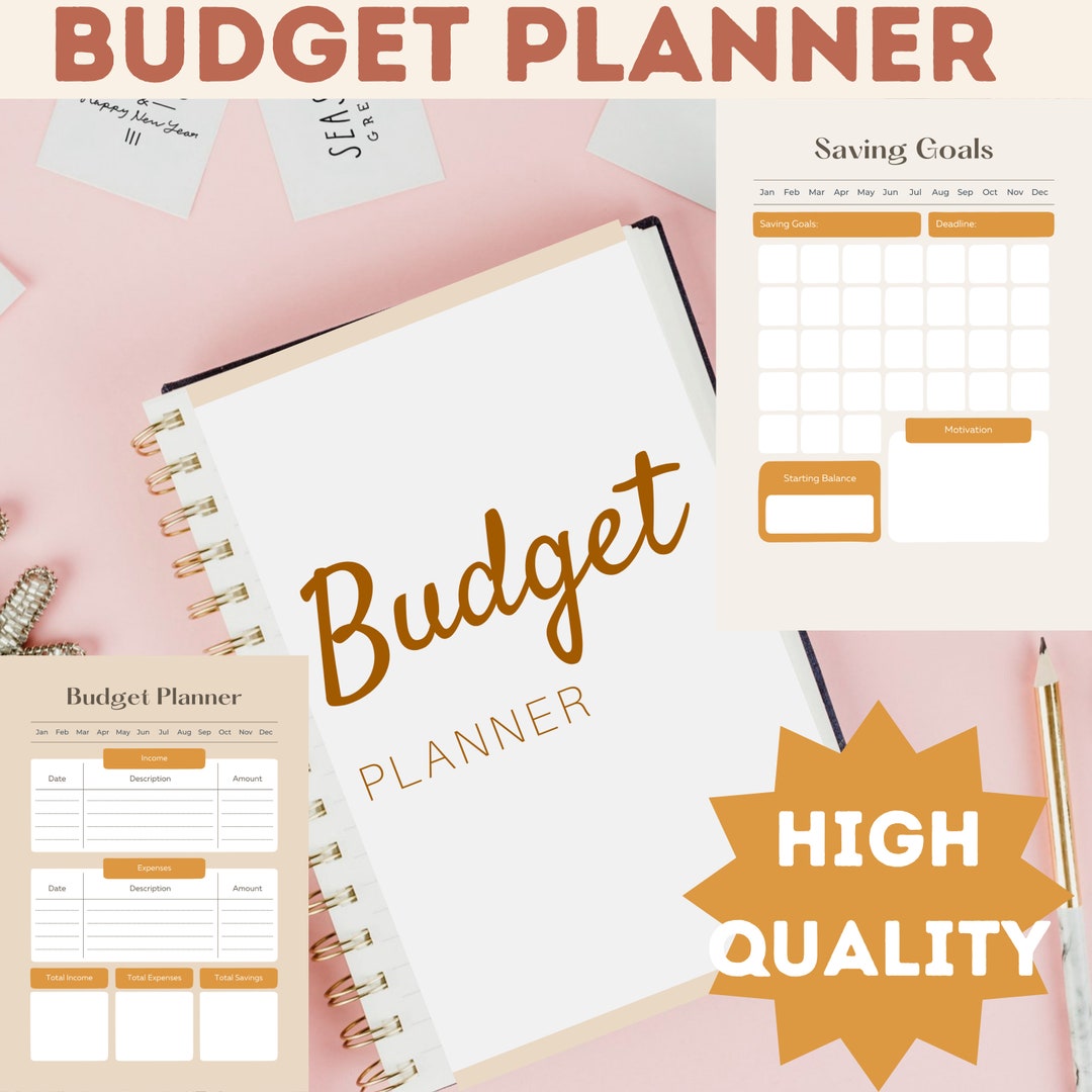 Comprehensive Budget Planner Editable in Canva & Word Track Income ...