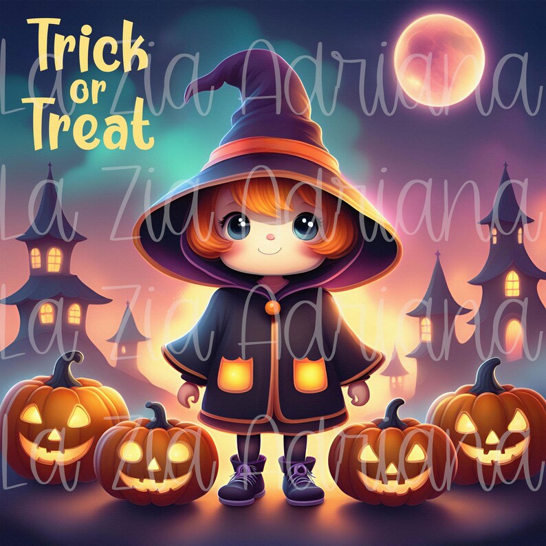 Halloween Pumpkins Clipart - Cute Kawaii Clipart - PNG Files ...