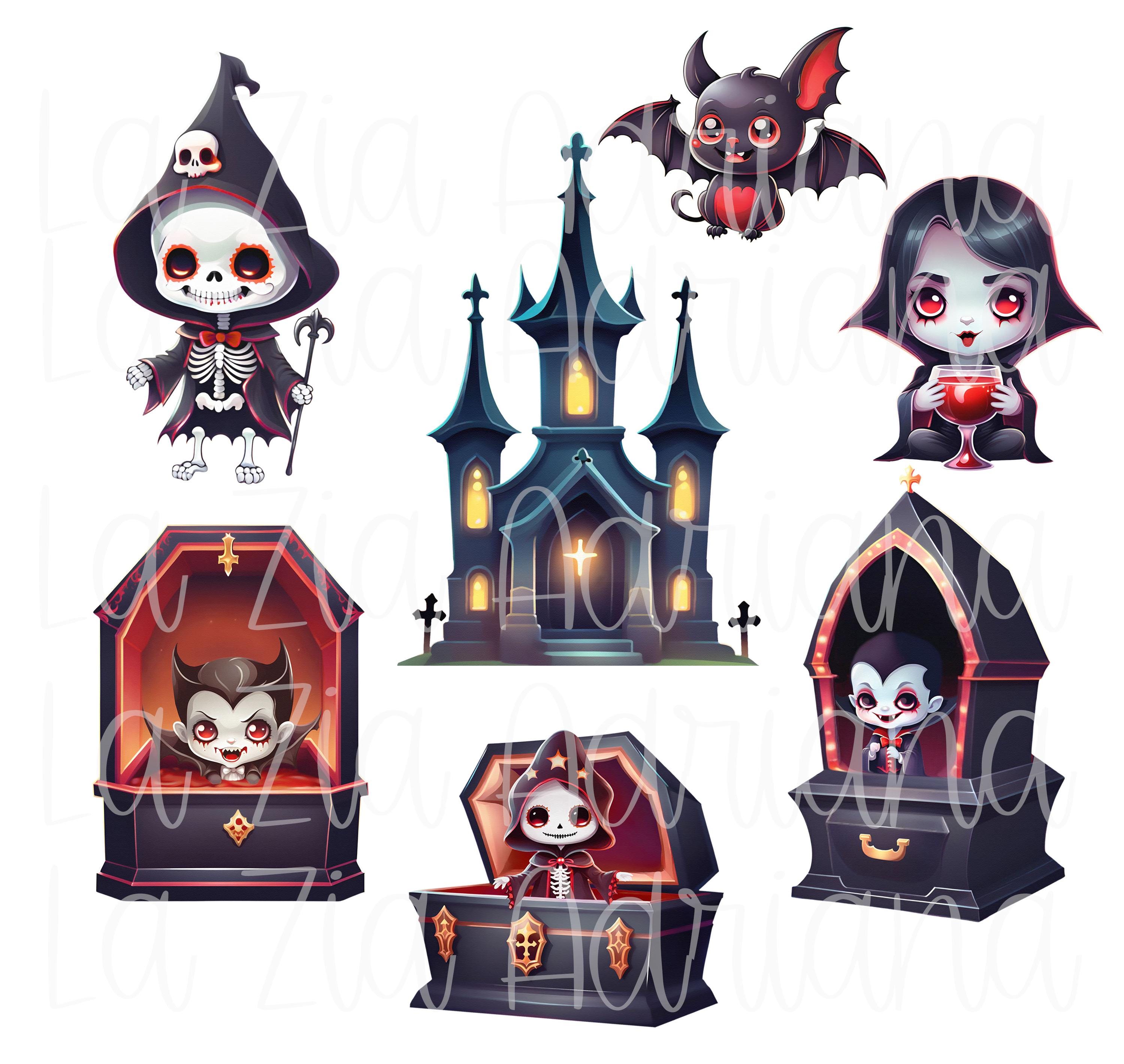 Halloween Vampire Clipart - Cute Kawaii Clipart - PNG Files ...