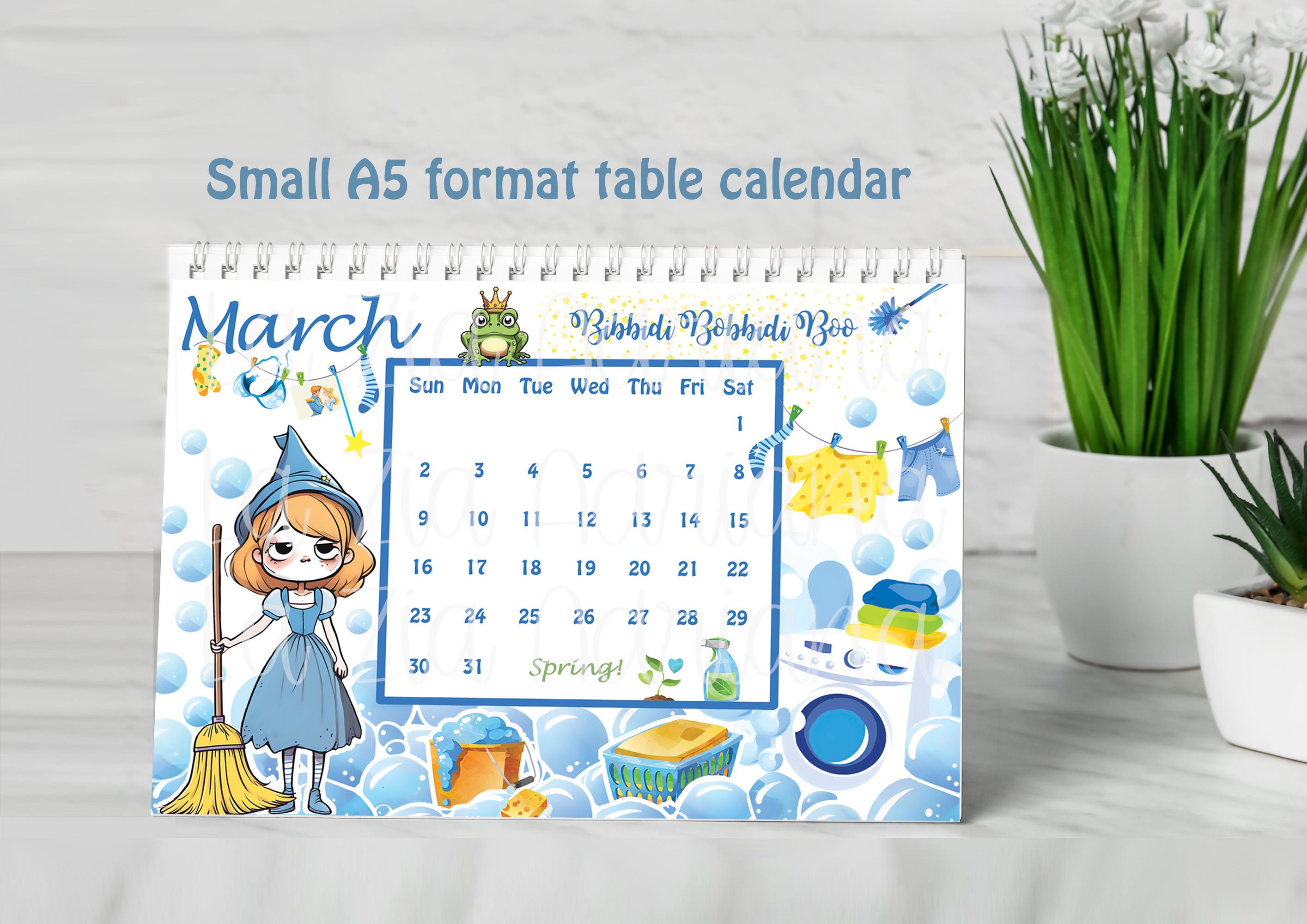 Calendar 2025 - Printable - Sunday Start - Cute Funny Cartoon Images ...