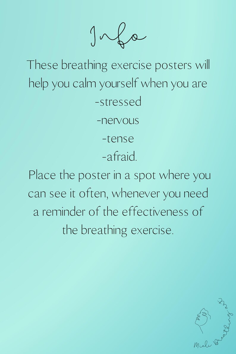 Triangle Breathing Technique Poster Satin Finish Botanical Design for ...