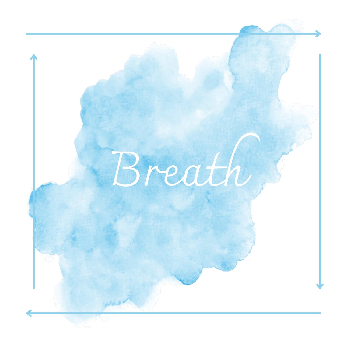 Calming Watercolor Box Breathing Wall Art Matte Square Breathing Poster ...