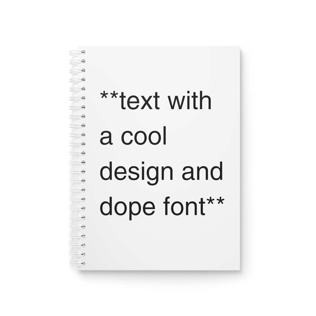 Spiral Notebook - Etsy