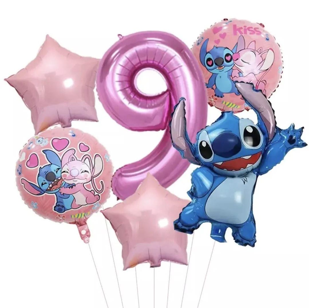 Lilo & Stitch 9th Birthday Balloon Set Party Decorations Age 9 Kids ...