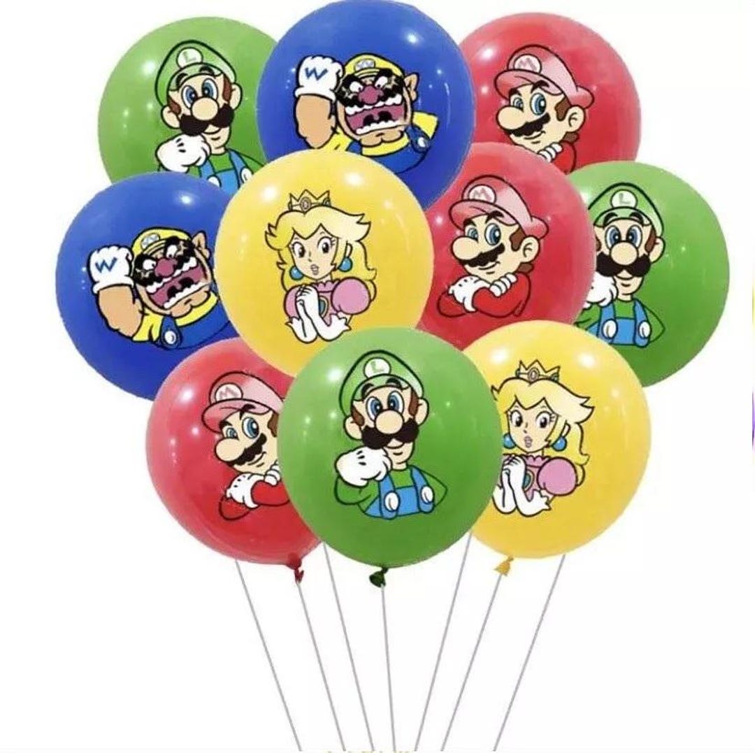 Super Mario Balloons X10 Birthday Party Decorations Boys Girls Latex ...