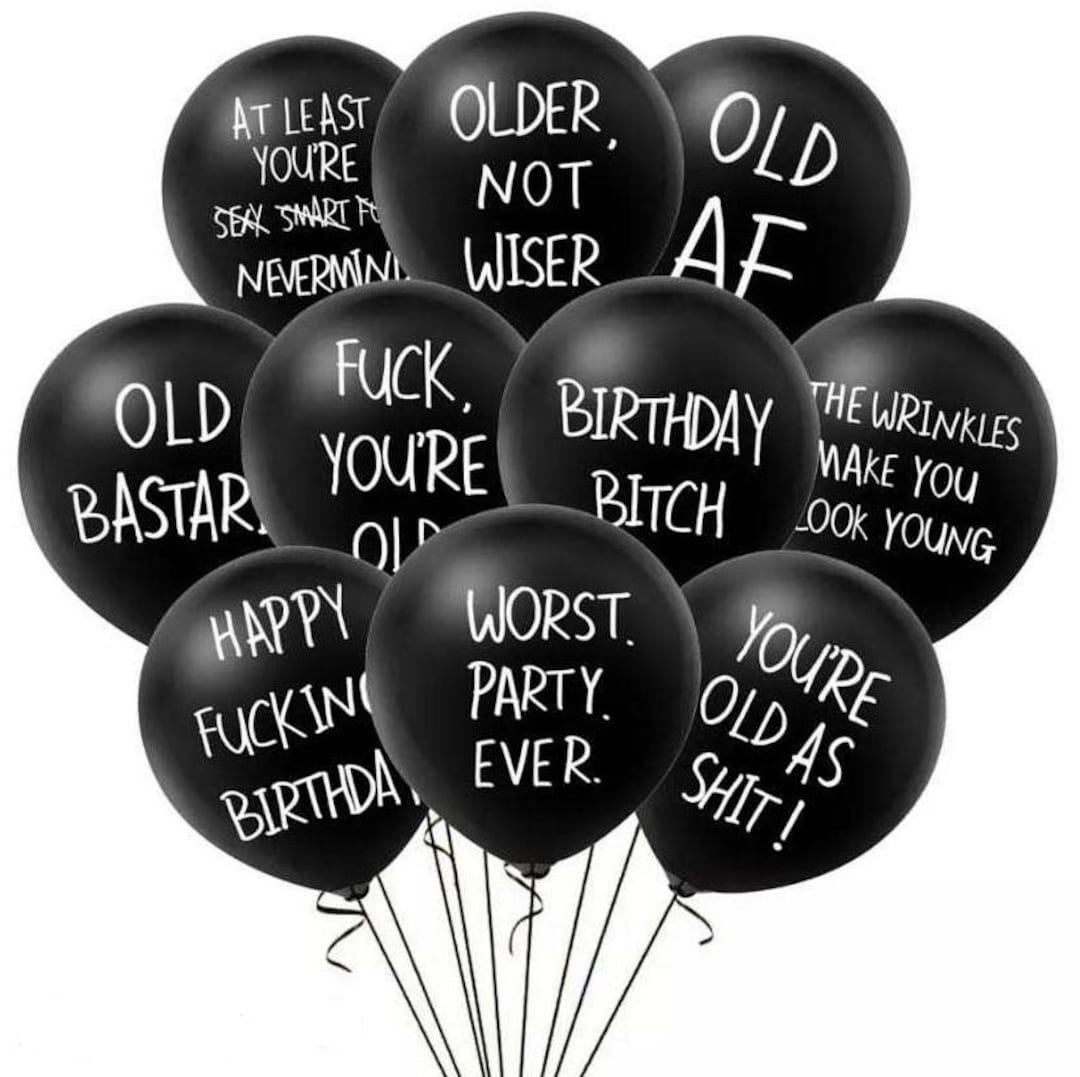 Grumpy Old Man Balloons X10 Birthday Party Decorations Latex Balloon ...
