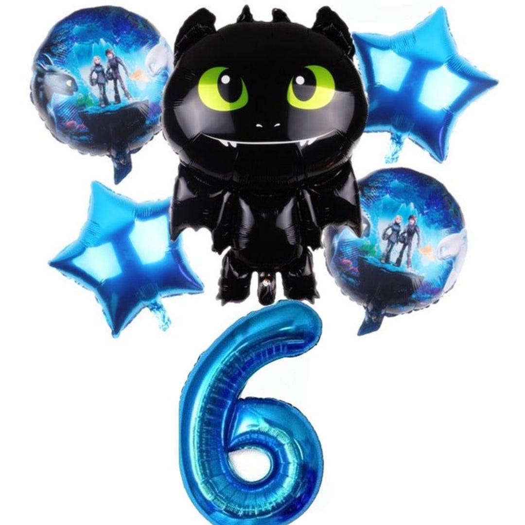 Toothless 6th Birthday Balloons Bundle Party Decorations Age 6 Boys ...