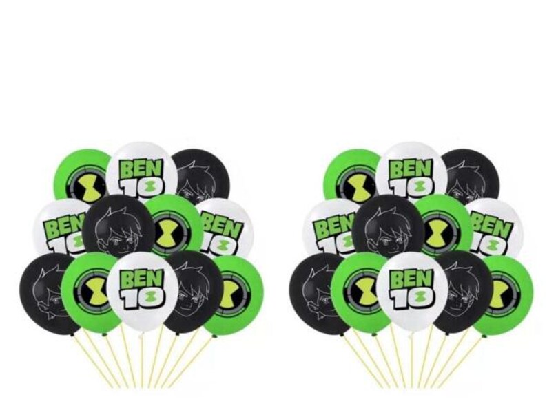 Ben 10 Balloons X10 Birthday Party Decorations Boys Girls Latex Balloon ...