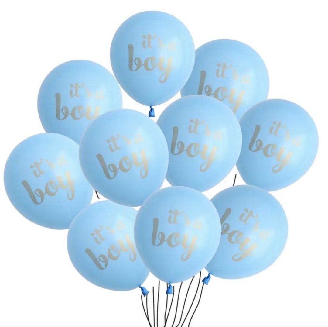 Globos azules "It's a Boy" x10 decoraciones de látex con globos, envío ...