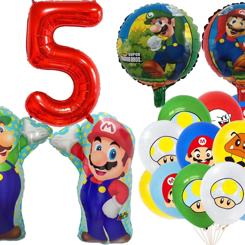 Mario 5 Balloon - Etsy UK