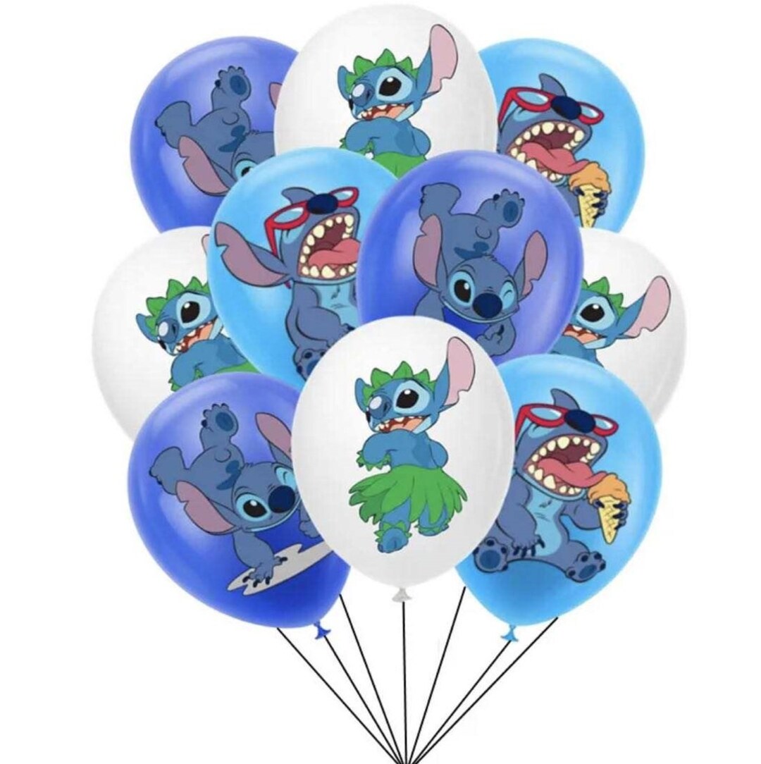 Lilo & Stitch Balloons X10 Birthday Party Decorations Boys Girls Latex ...