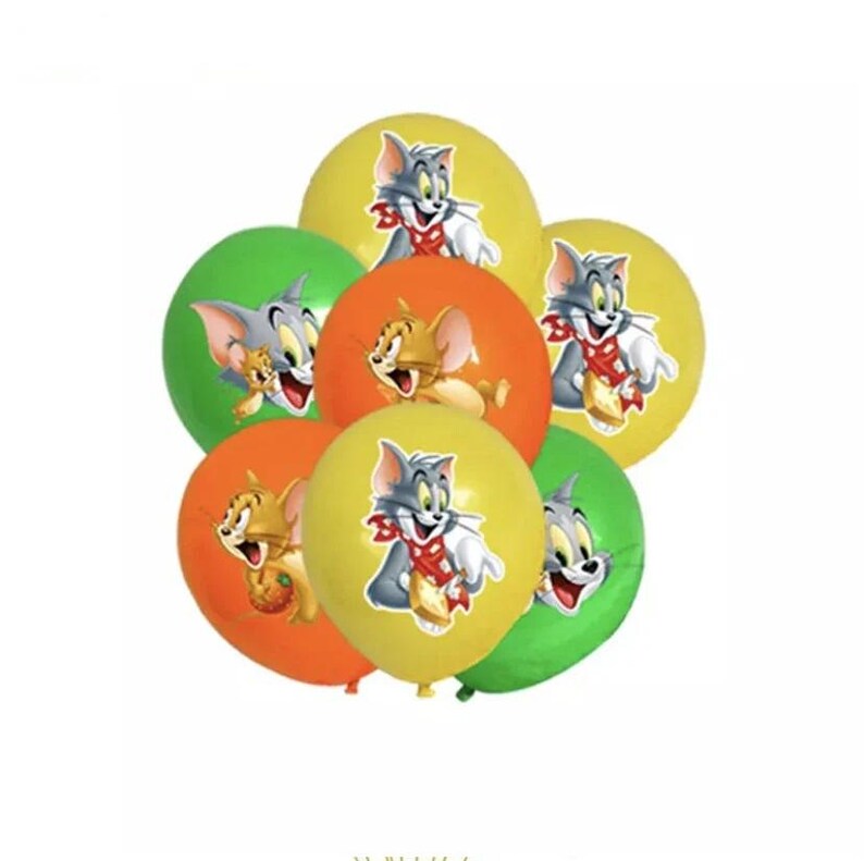 Tom & Jerry Balloons X10 Birthday Party Decorations Boys Girls Latex ...