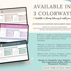Accounts Tracker for Google Sheets | Passwords Tracker Spreadsheets ...