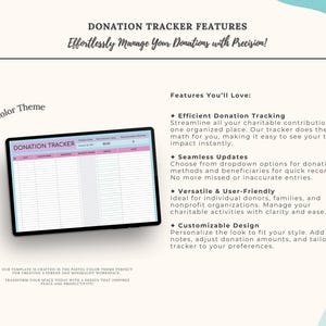 Donation Tracker Spreadsheet | Donation Template Google Sheets ...