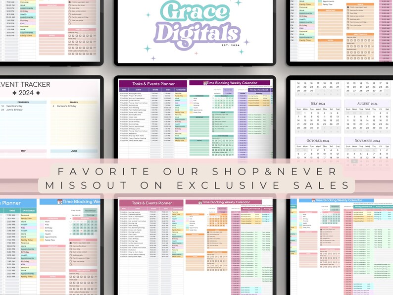 Weekly Time Blocking Planner Spreadsheet 24 Hour Weekly Schedule ...