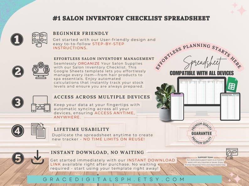 Salon Inventory Template Spreadsheet Salon Inventory Tracker Log Nail ...