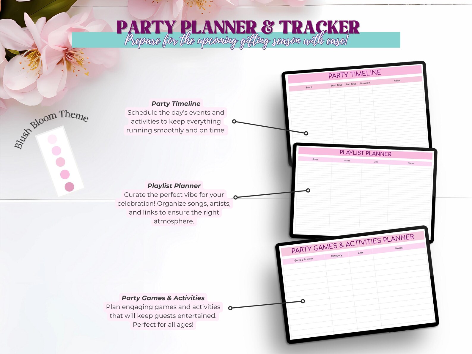 Digital Event Planner: Party Budget Tracker Google Sheets (digital ...