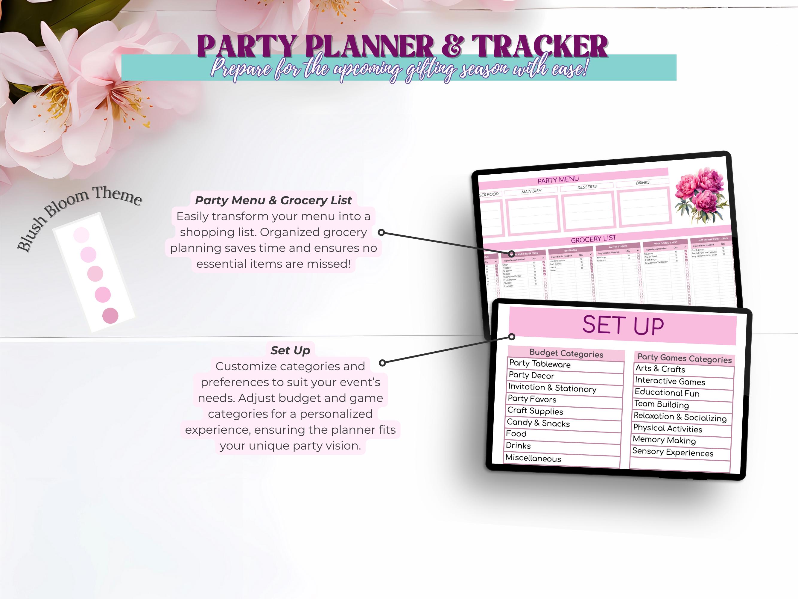 Digital Event Planner: Party Budget Tracker Google Sheets (digital ...