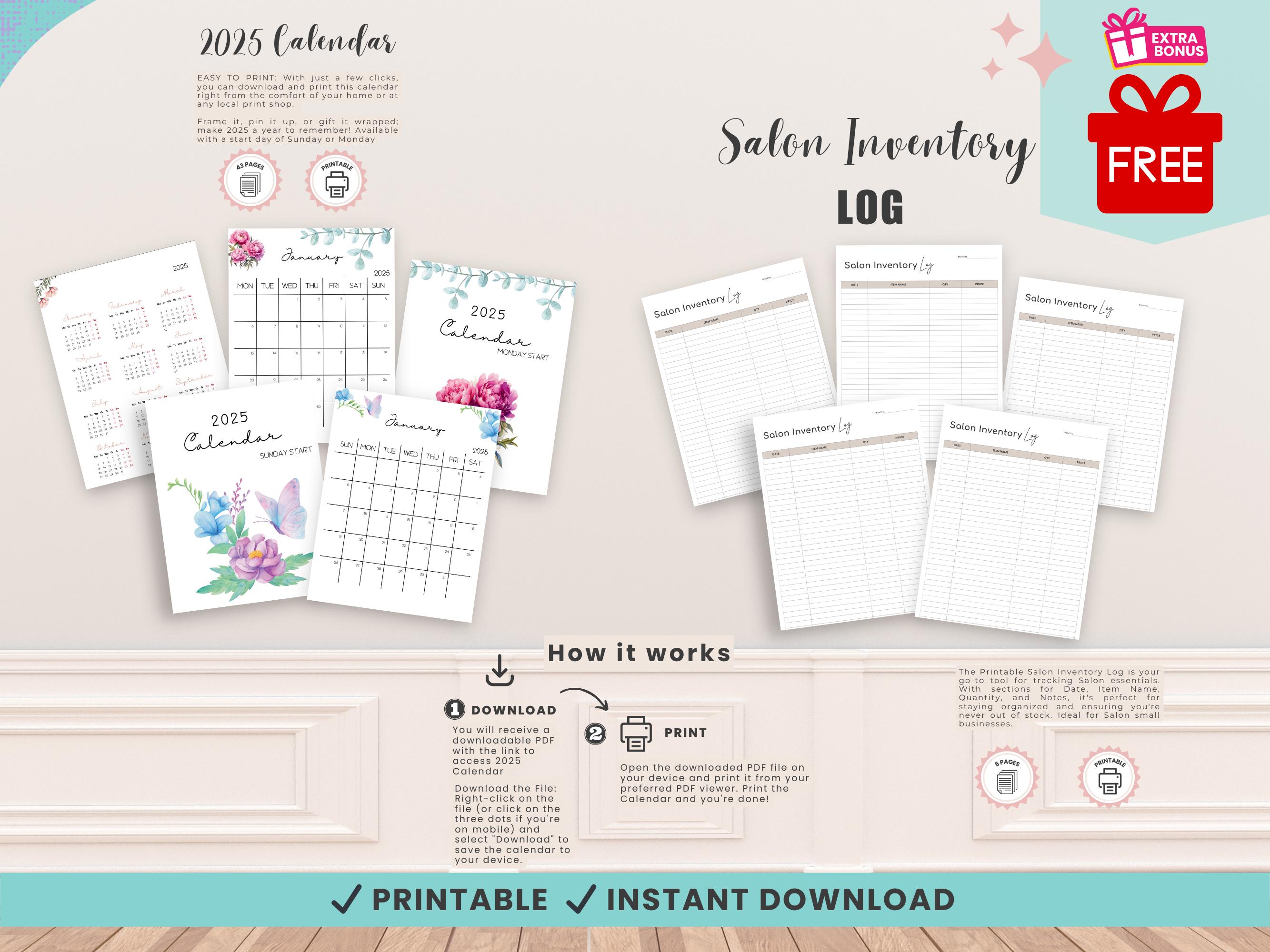 Salon Inventory Template Spreadsheet | Salon Inventory Tracker Log Nail ...
