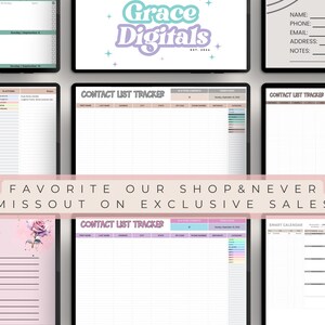 Contact List Tracker: Smart Calendar Google Sheets (digital Download ...