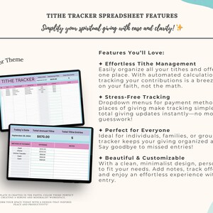 Tithe Tracker Spreadsheet: Church Donation Log, Google Sheets (digital ...