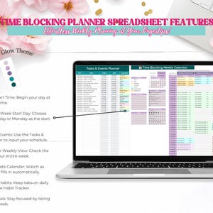 Time Blocking Planner: Weekly Schedule, Google Sheets (digital Download ...