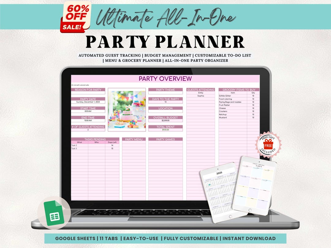 Ultimate Event Planner Template | Digital Event Planner Spreadsheet ...