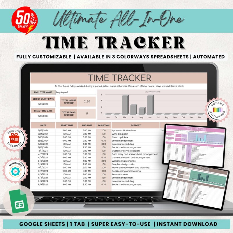 Time Tracker - Etsy