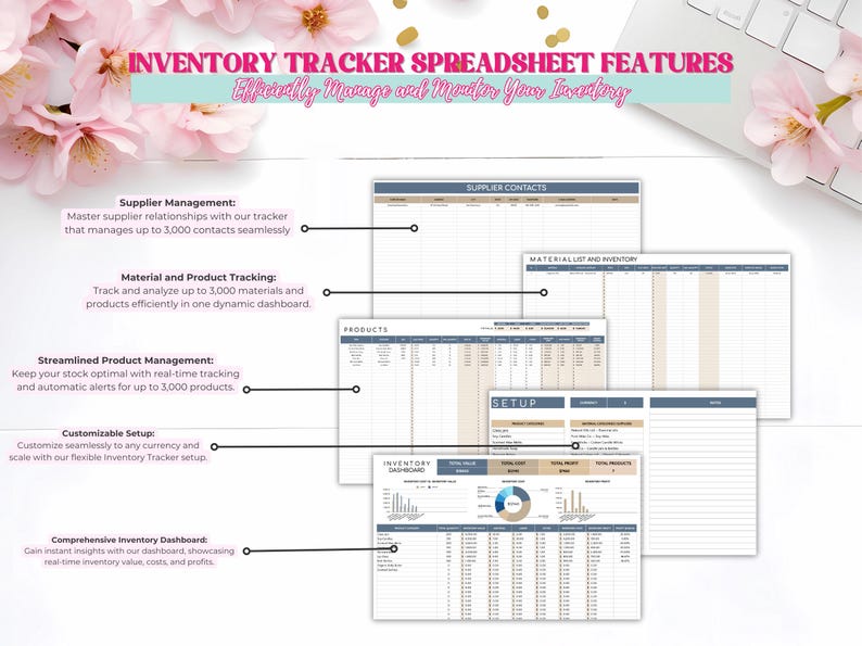Inventory Tracker Spreadsheet: Google Sheets Template (digital Download ...