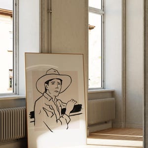 Filipino Farmer Line Art Print: Minimalist Pinoy Portrait (digital ...