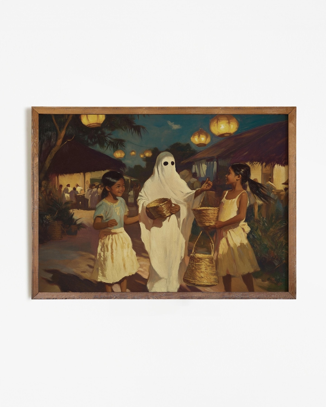 Cute Filipino Ghost, Victorian Panting Printable, Dark Academia Room ...