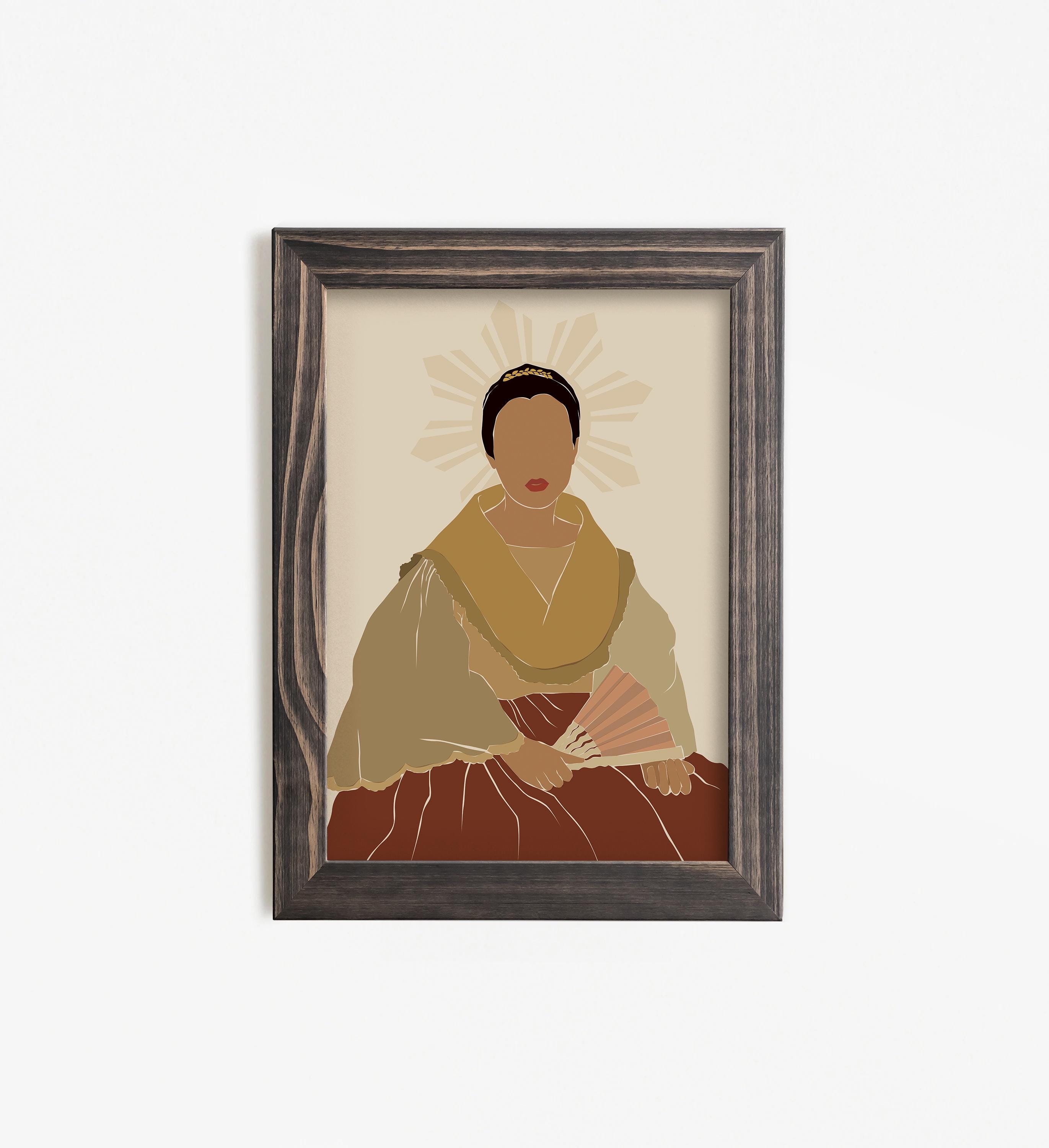 Filipina Woman Wall Art, Vintage Filipino Portrait, Philippines Poster ...