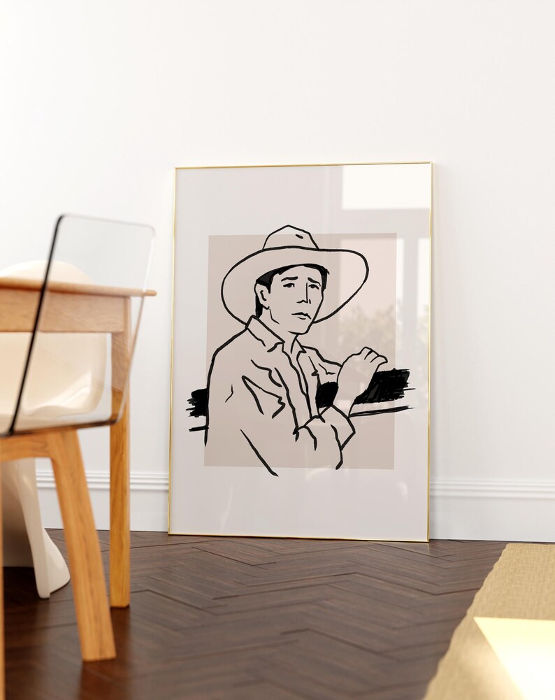 Filipino Farmer Line Art Print: Minimalist Pinoy Portrait (digital ...