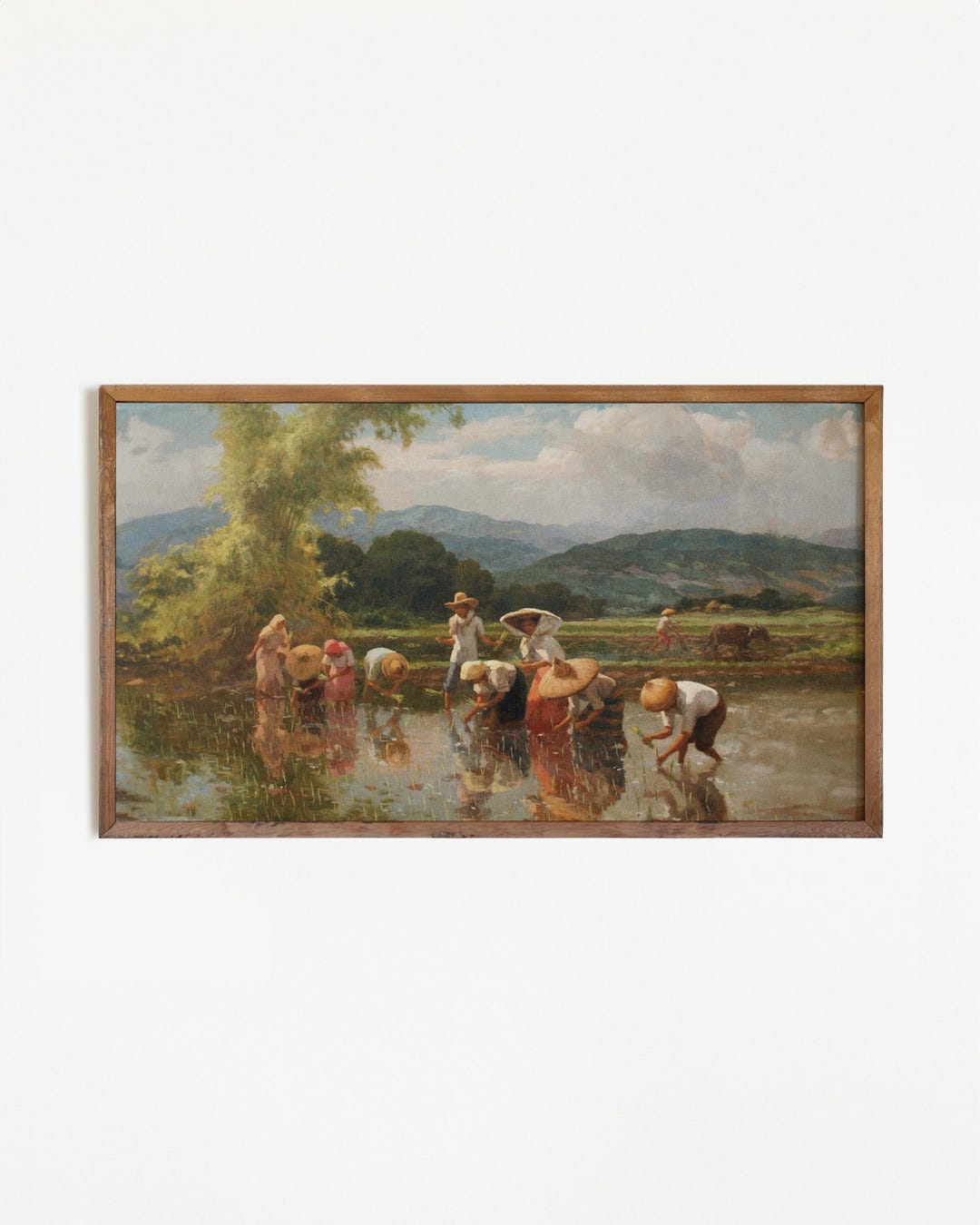 Planting Rice Frame TV Art, Fernando Amorsolo Painting, Amorsolo TV Art ...