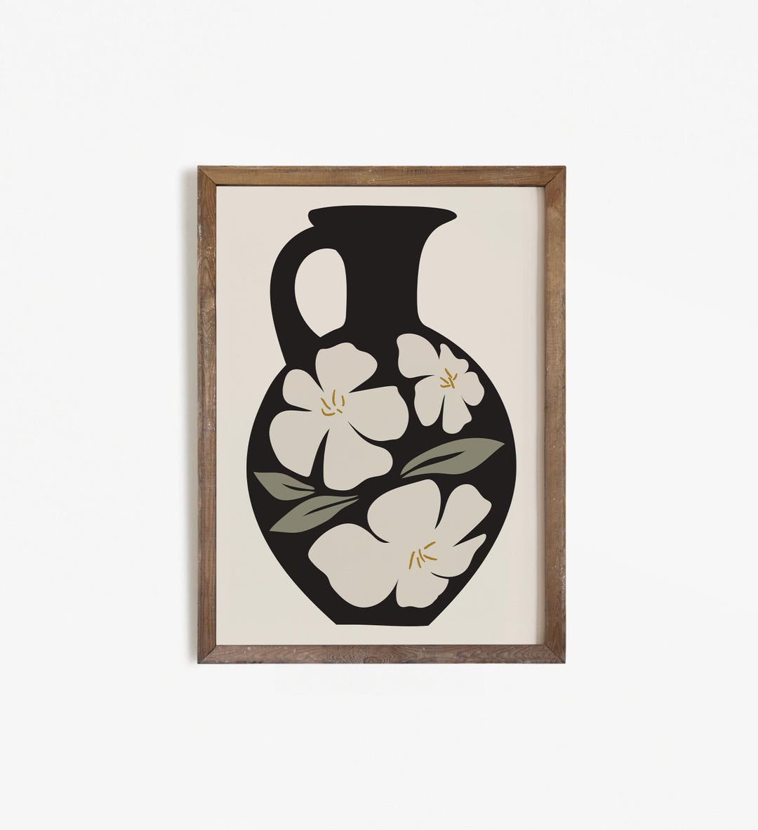 Sampaguita Flower Vase Art Print: Modern Filipino Botanical (digital ...