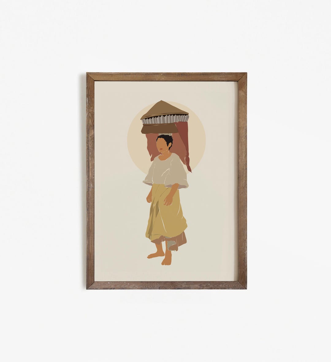 Modern Filipino Woman Portrait Print, Vintage Philippines Poster ...