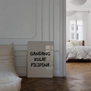 Filipino Quote Print Minimalist Pinoy Poster Aesthetic Living Room Art ...