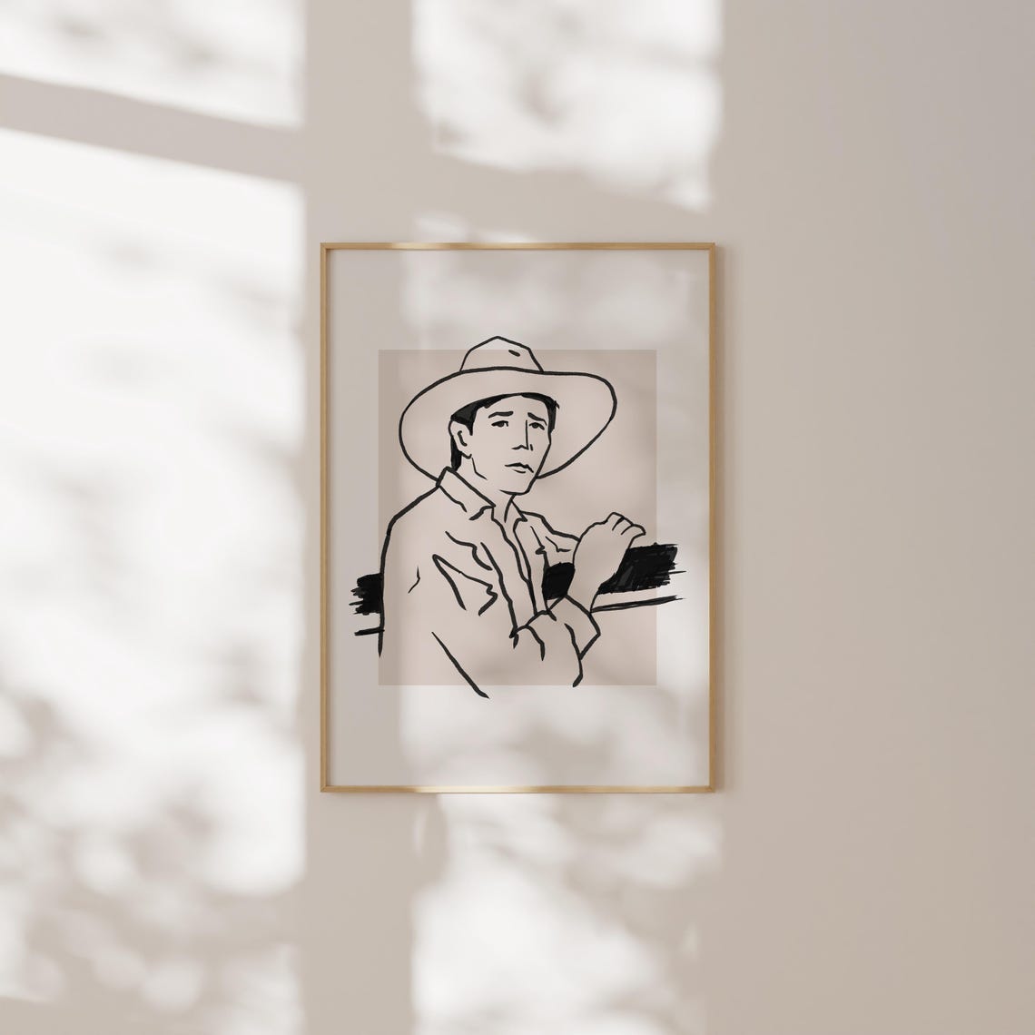 Filipino Farmer Line Art Print: Minimalist Pinoy Portrait (digital ...