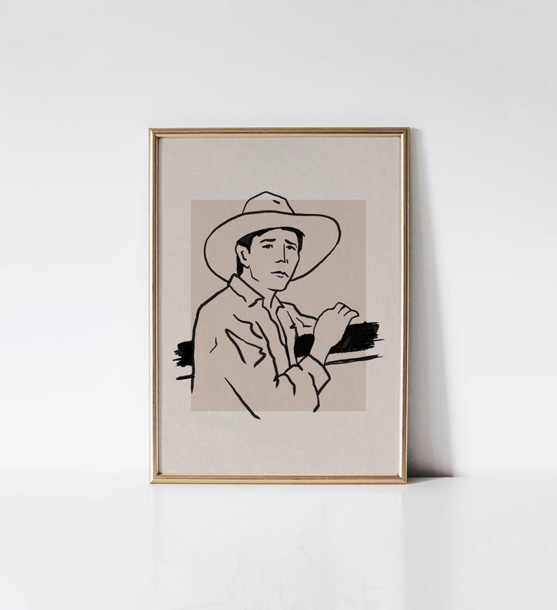 Filipino Farmer Line Art Print: Minimalist Pinoy Portrait (digital ...