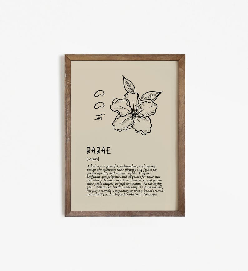 Babae Quote Wall Art, Filipino Baybayin Art Print, Philippines Art ...