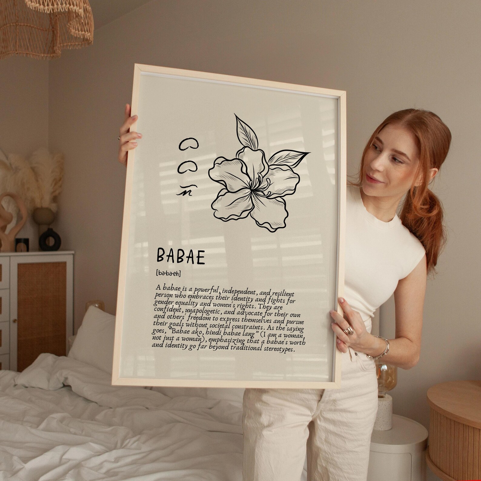 Babae Quote Wall Art, Filipino Baybayin Art Print, Philippines Art ...