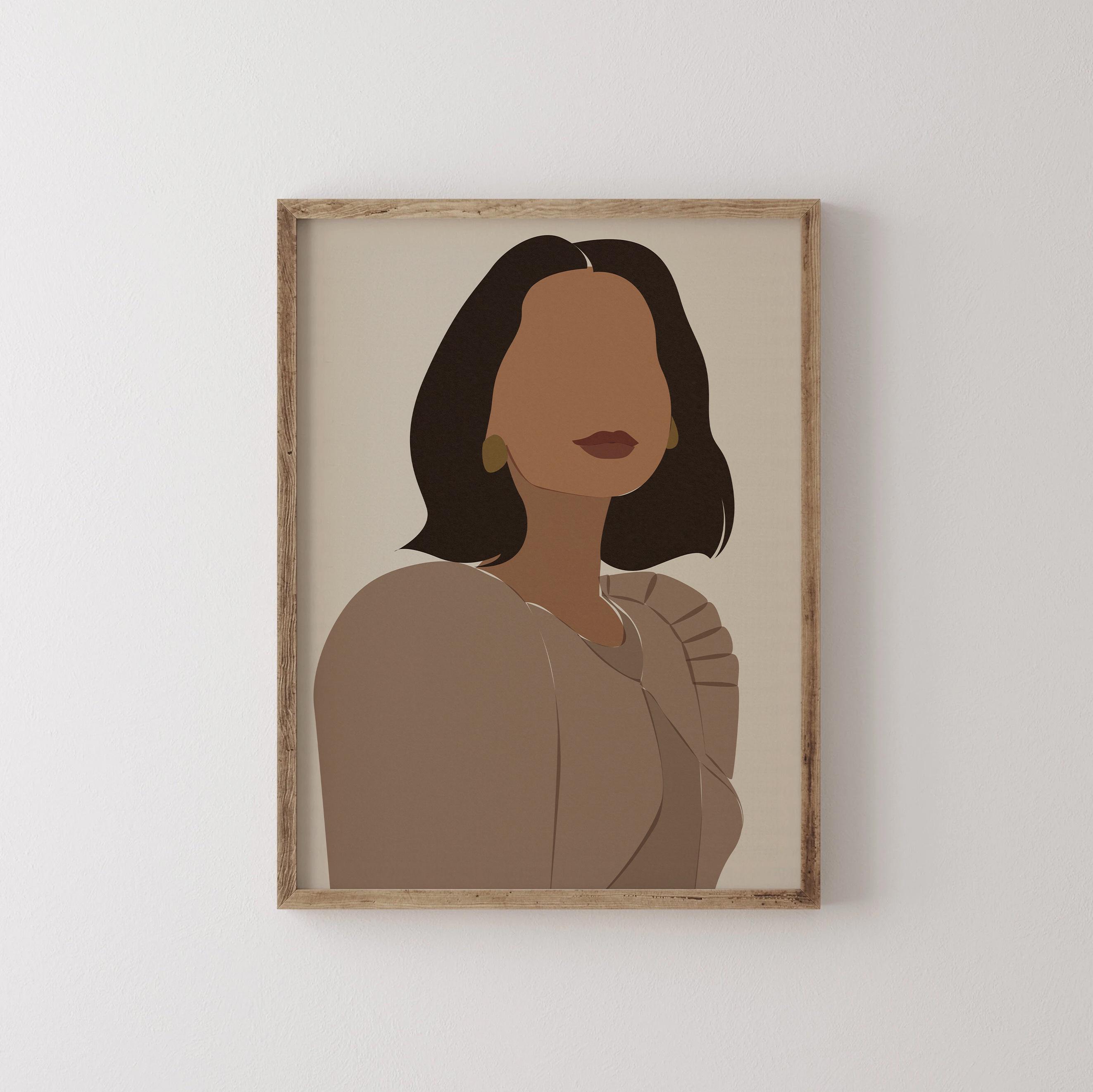 Modern Filipina Portrait Print, Boho Filipino Art Print, Filipina Wall ...