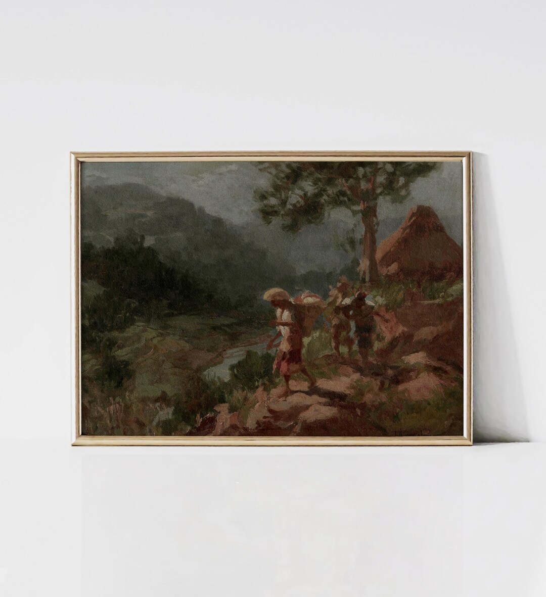 Philippines Rice Terraces Art Print, Vintage Filipino Landscape ...