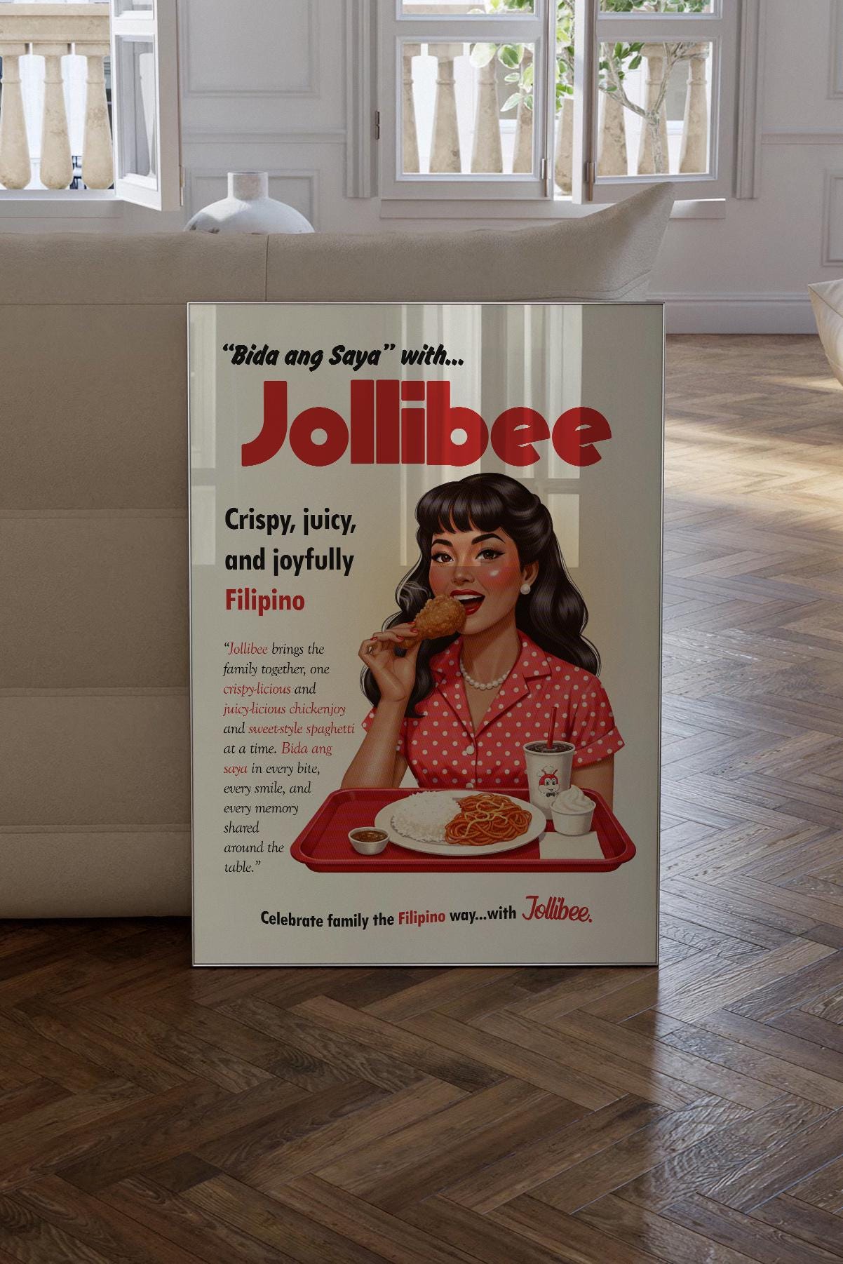 Jollibee Food Art Print Poster, Retro Wall Art Digital, Retro Wall Art ...