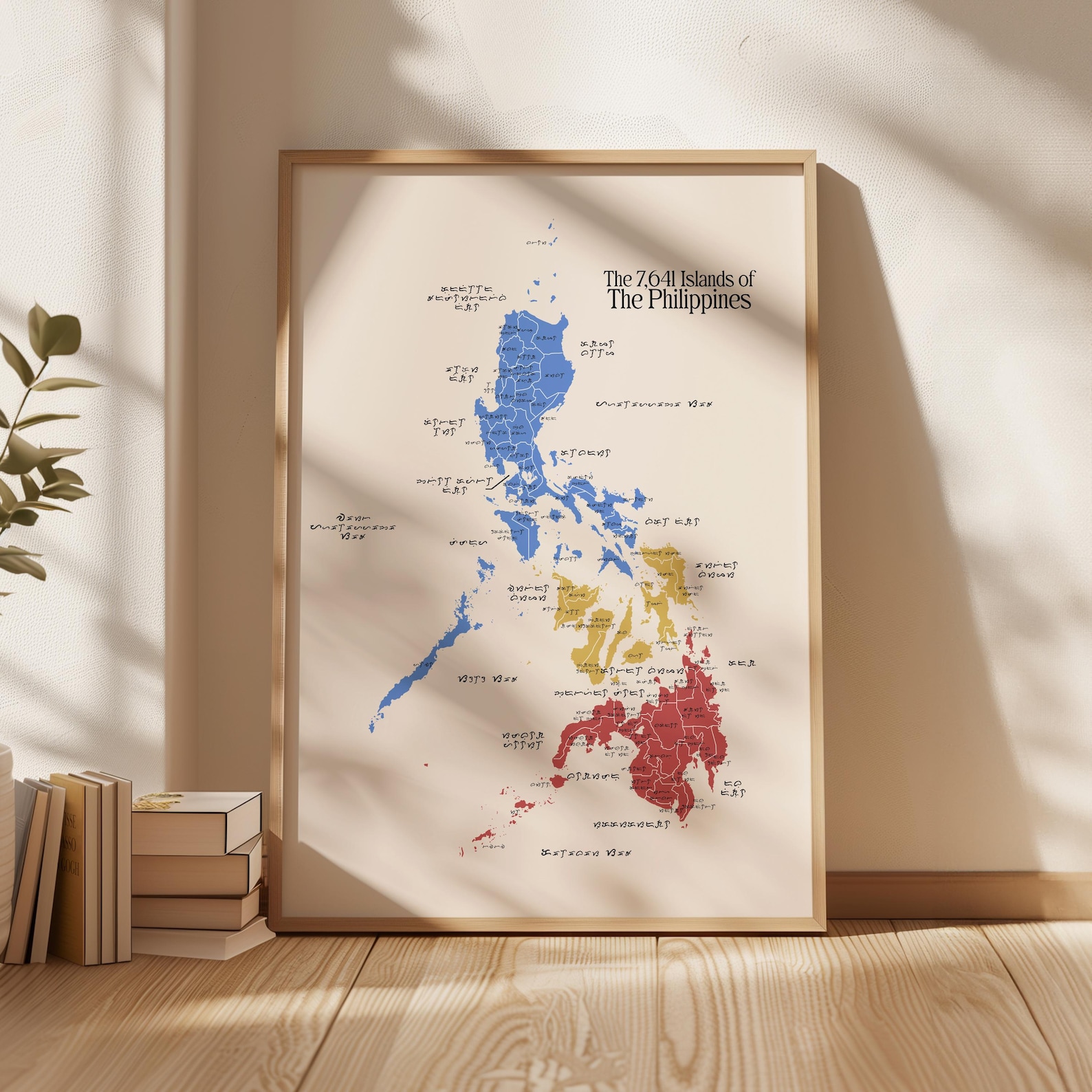 Philippines Map Baybayin Printable Poster, Philippines Art Print ...