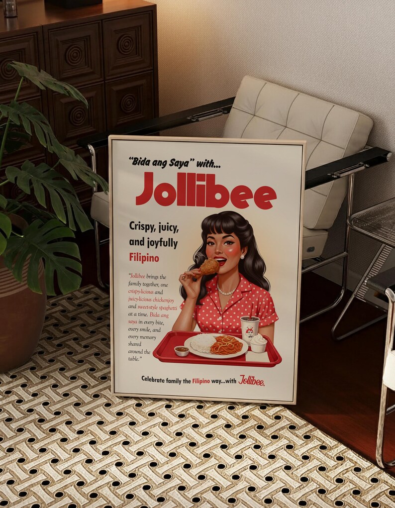 Jollibee Food Art Print Poster, Retro Wall Art Digital, Retro Wall Art ...
