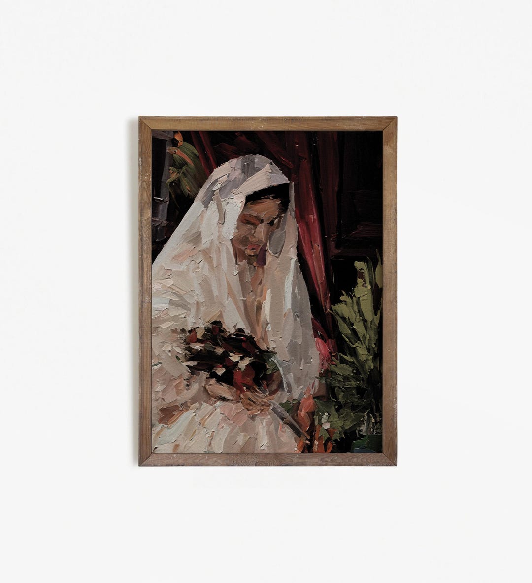 Filipino Woman Portrait Print, Vintage Philippines Oil Painting ...