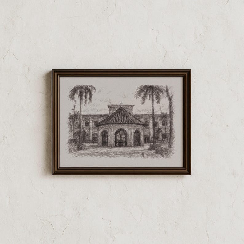 Magellan's Cross Cebu, Filipino Sketch Wall Art, Minimalist Drawing ...